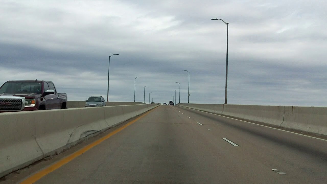 Sam Houston Ship Channel Bridge northbound - YouTube