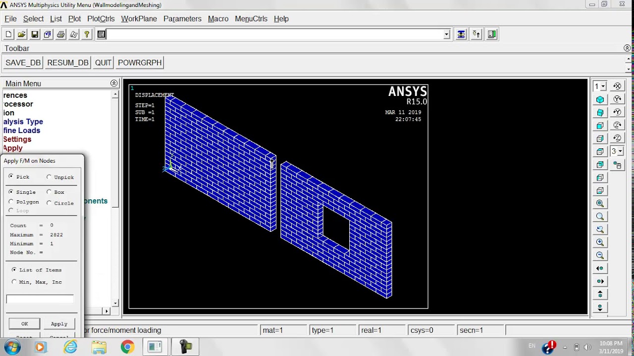 Brick Wall With and Without Window ANSYS FEM APDL - YouTube