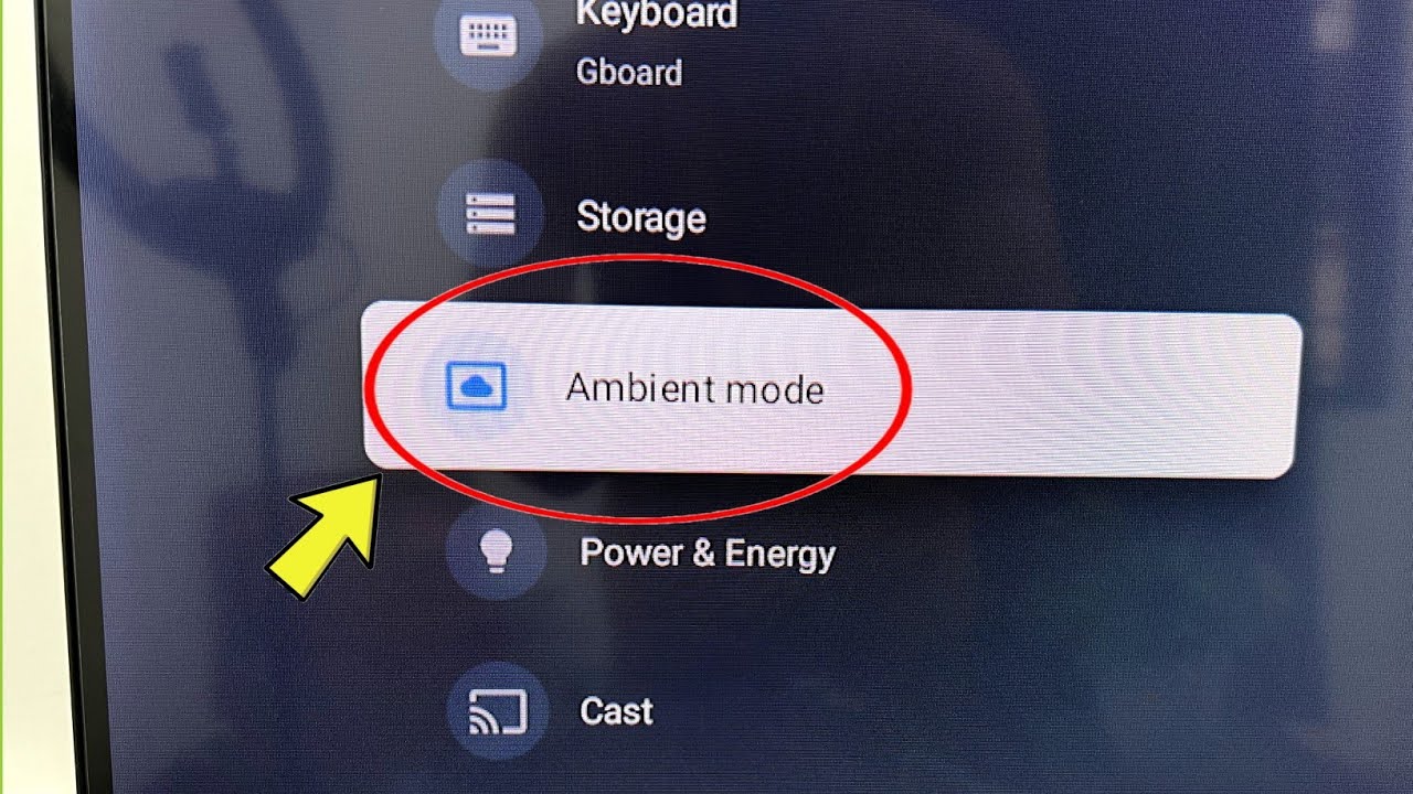 Ambient mode Setting in Google Tv / Android Tv - YouTube