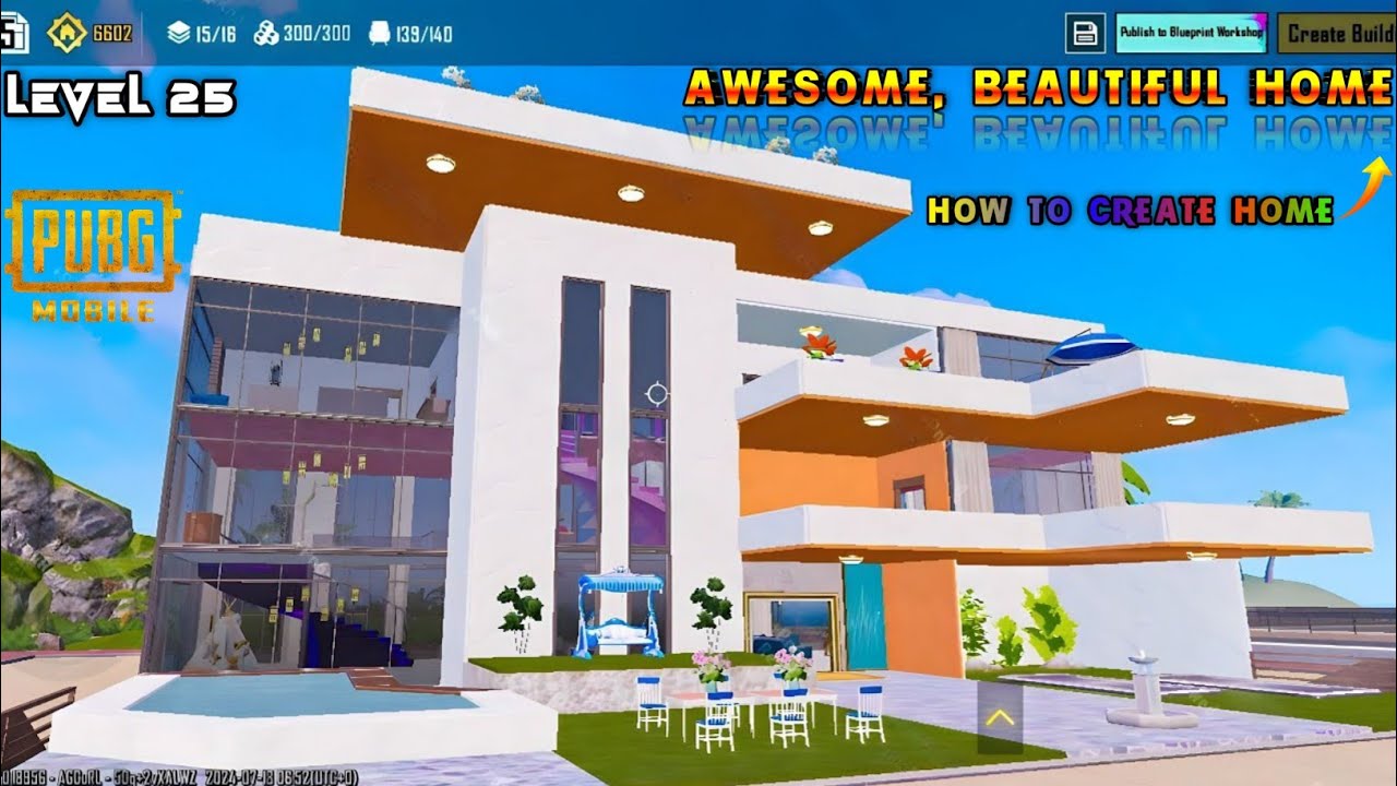 Awesome Pubg Dream Home Design For Level 25 And Above Bgmi House Design20 #pubghomedesign # ...