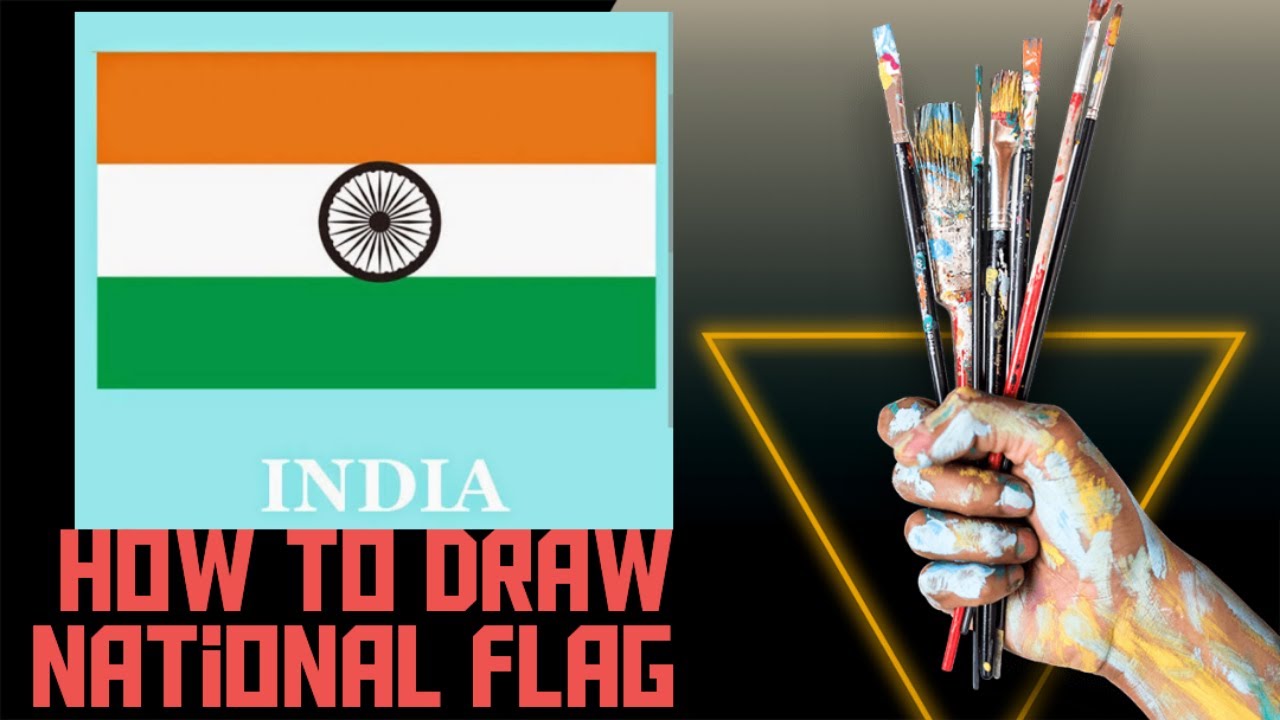 How to draw National Flag in MS Paint - YouTube