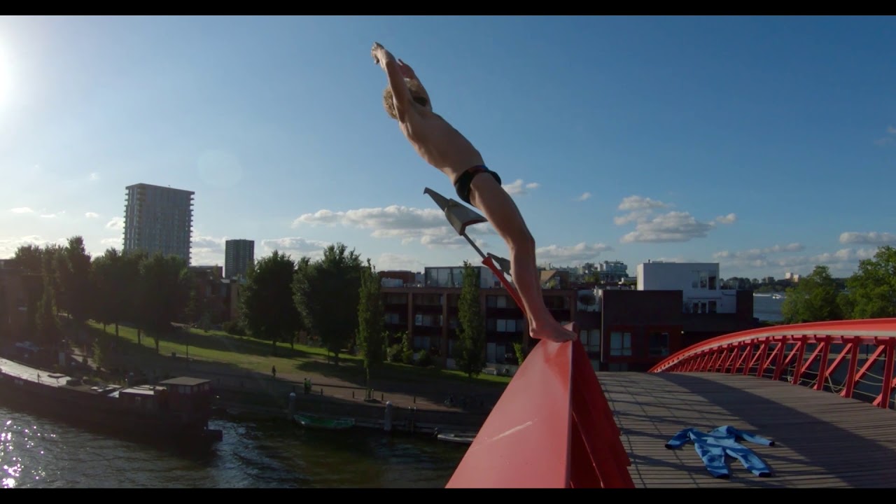 Extreme Bridge Jumping and Rope Swing in Amsterdam - YouTube