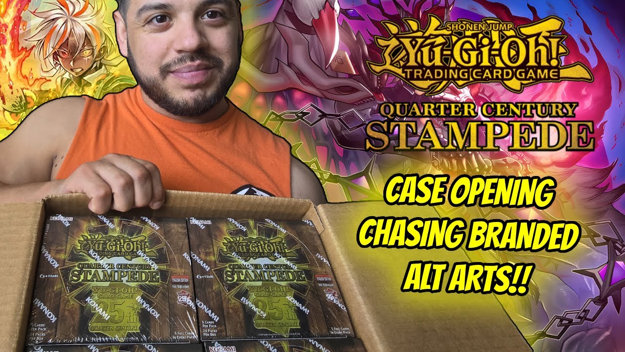 Yu-Gi-Oh! QUARTER CENTURY STAMPEDE CASE OPENING - CHASING BRANDED ALT ARTS! - YouTube