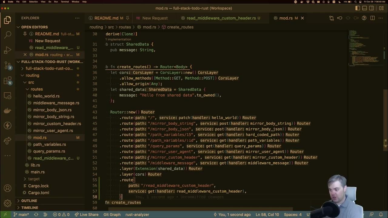 Stream archive: Introduction to Axum (Rust web backend framework) (2022-10-28) - YouTube