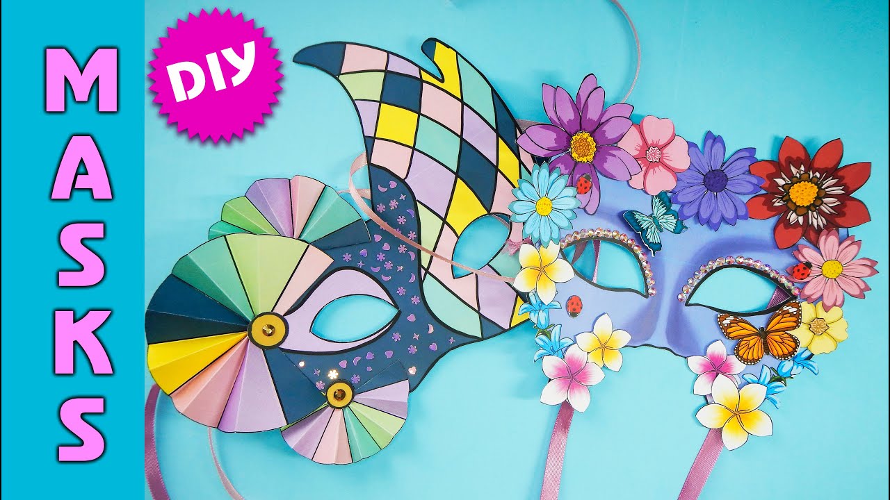 MASKS - Mascarillas - Ideas for Decorating paper masks - DIY - YouTube