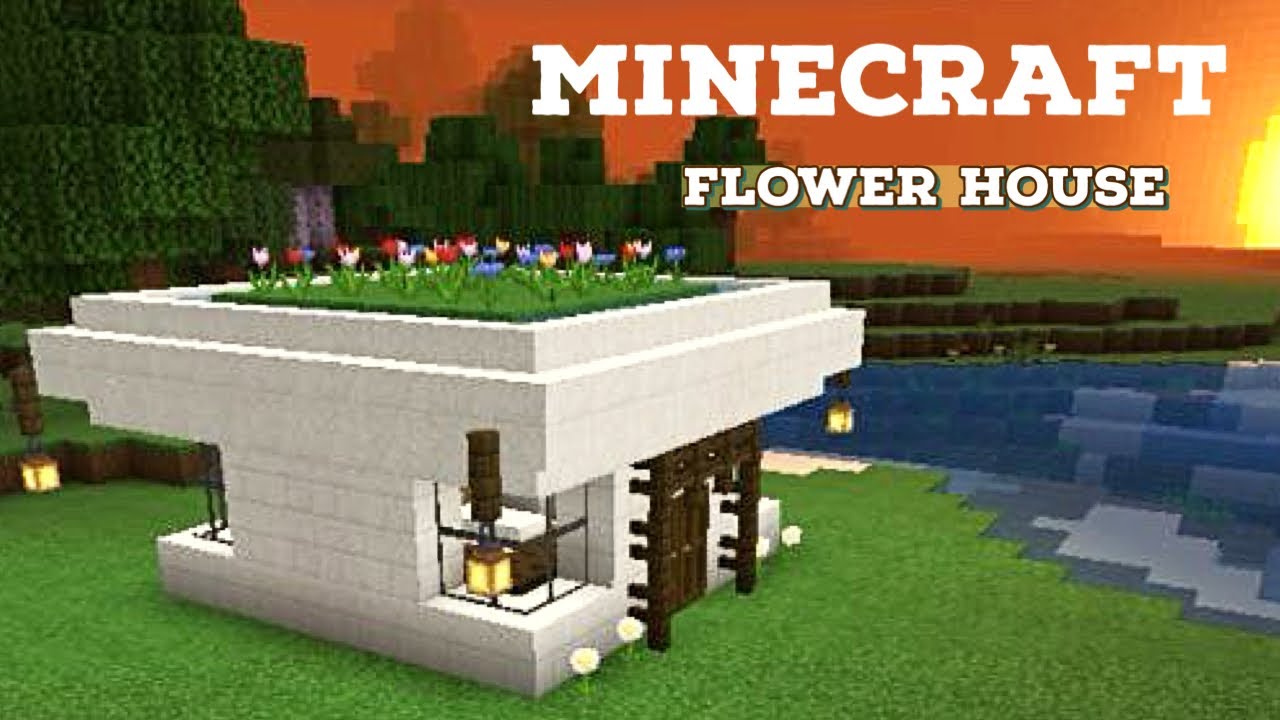 Flower house // Minecraft Tutorial - YouTube