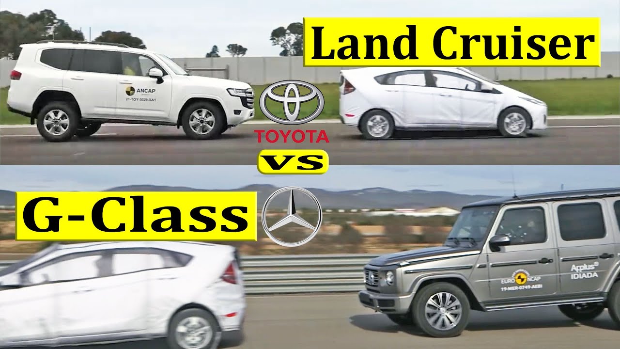 Mercedes-Benz G-Class vs Toyota Land Cruiser Crash Test & Safety ...