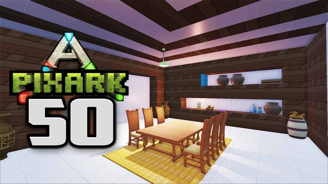 DINING ROOM BUILD & INTERIOR DESIGN! - Let's Play PixARK Gameplay Part ...