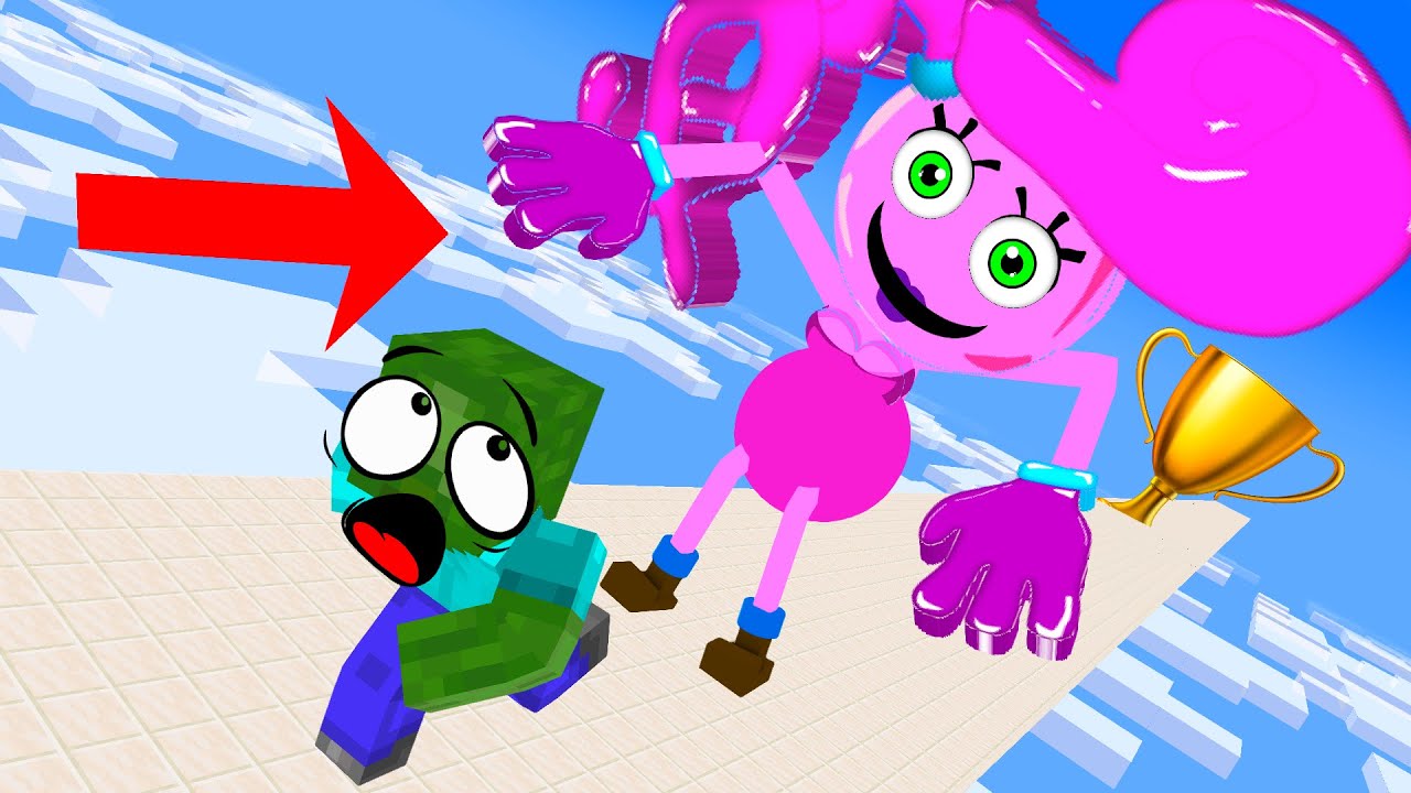 Monster School : Poppy playtime RUN CHALLENGE - Minecraft Animation ...