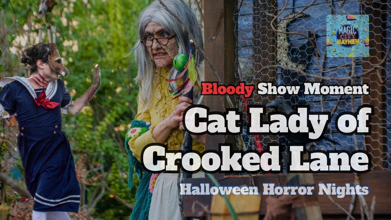 Cat Lady of Crooked Lane Show Moment - Horror Nights Orlando 2025 - YouTube
