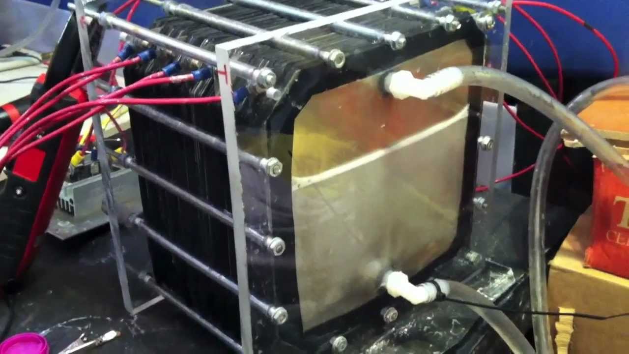 120v 4.5 LPM 60 plate hho ( hydrogen ) dry cell demonstration - YouTube