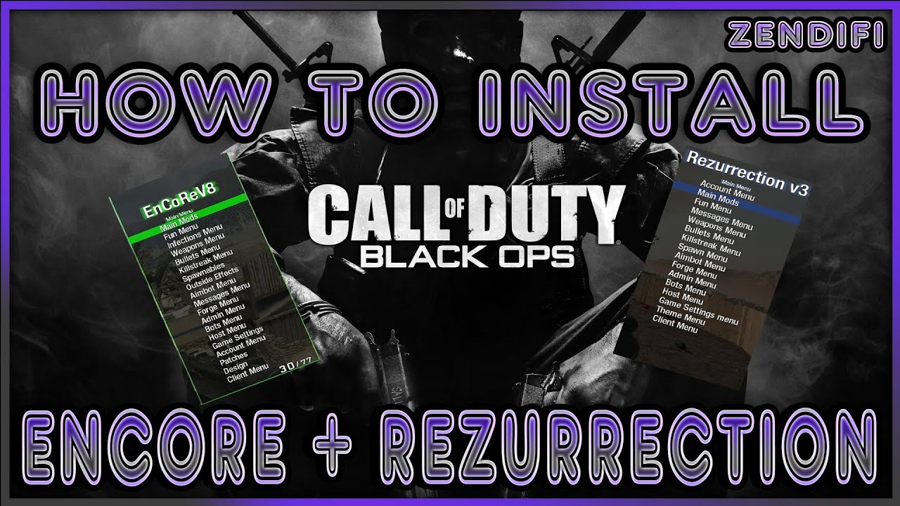 *BO1 HOW TO* INSTALL ENCORE V8 + REZURRECTION V3 [CFW/SPRX] | TUTORIAL ...