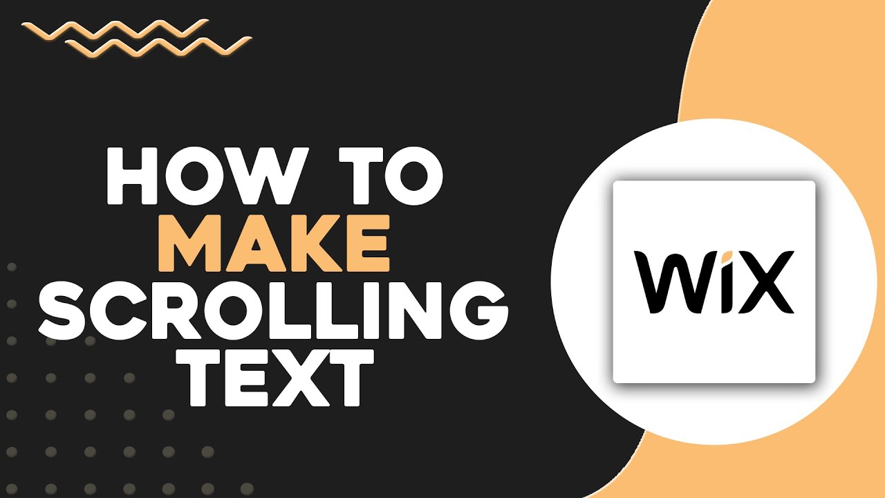 How To Make Scrolling Text in Wix (Quick & Easy) - YouTube