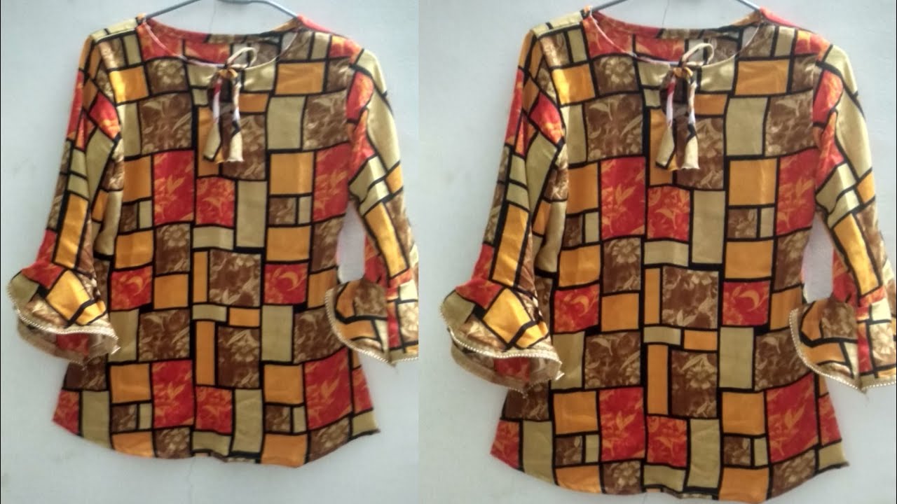 Latest Stylish Apple cut top with designer sleeves cutting & Stitching ...