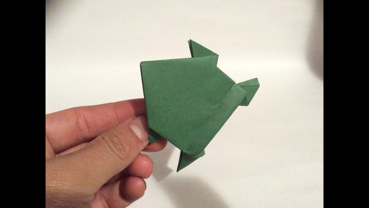 Rana saltarina (origami) - YouTube