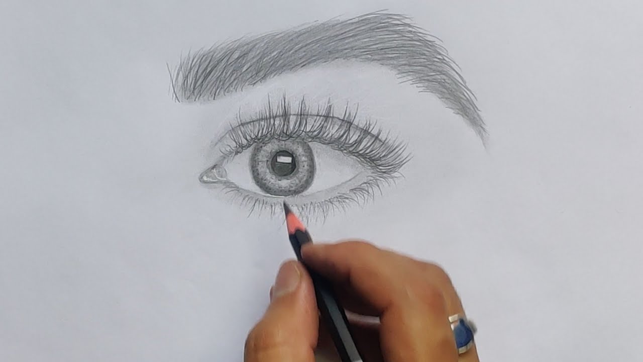 How to DRAW EYES | Eye Drawing easy | Realistic eye drawing for ...