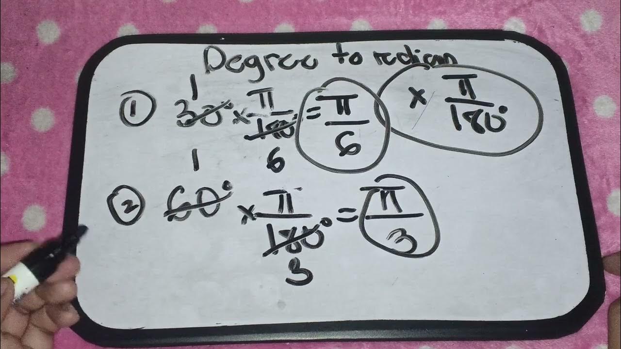Converting Degree to Radian (vice versa) - YouTube