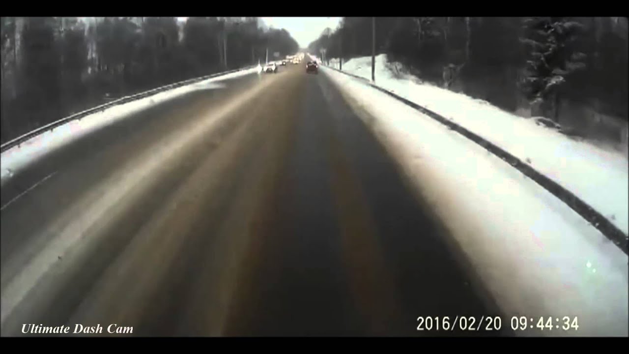 Car Goes over Median Causing Two Other Vehicles to Crash - YouTube