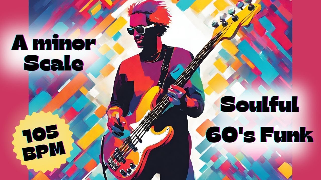 Bass Backing Track 🎸 Soulful 60s Funk 🤩 A minor ️ 105 bpm - YouTube