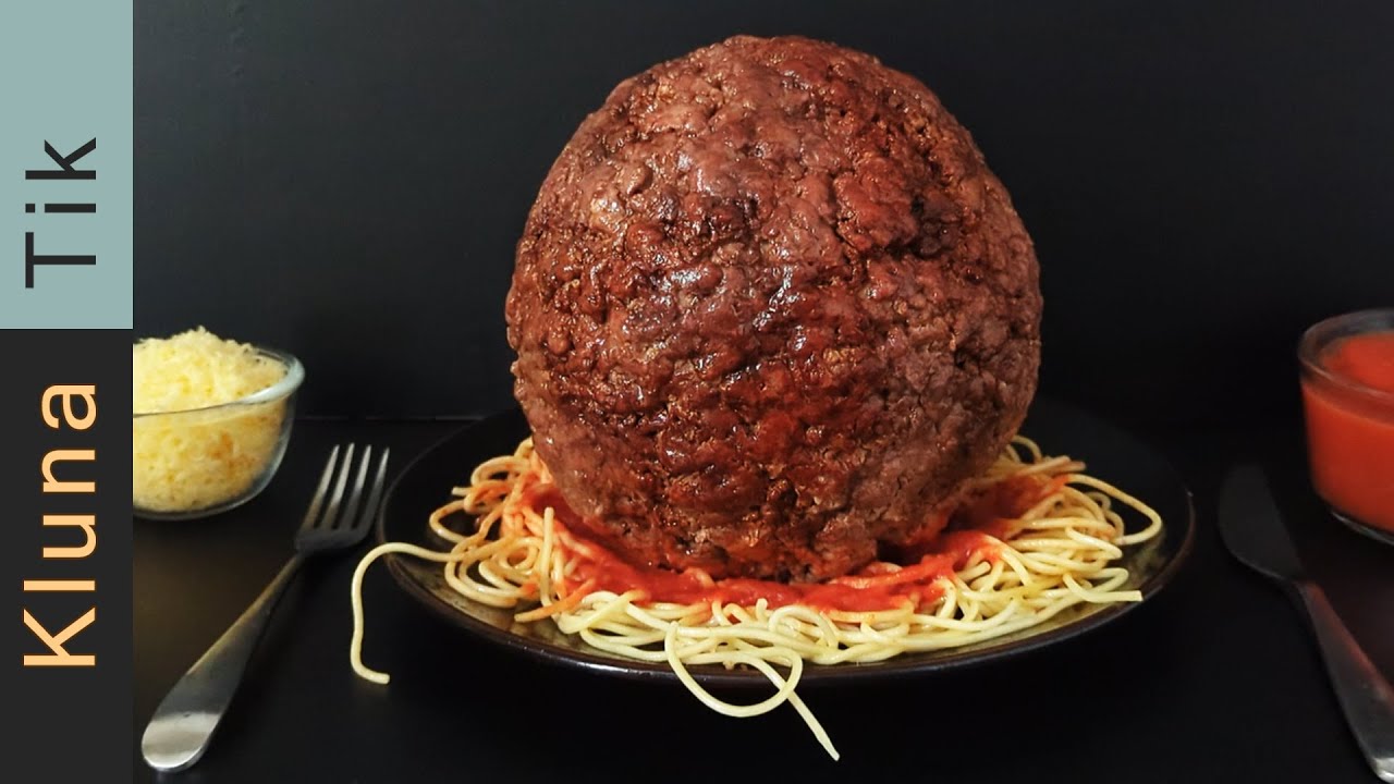 ASMR with a GIANT Meatball (35-pound) - Eating sounds No Talk - YouTube