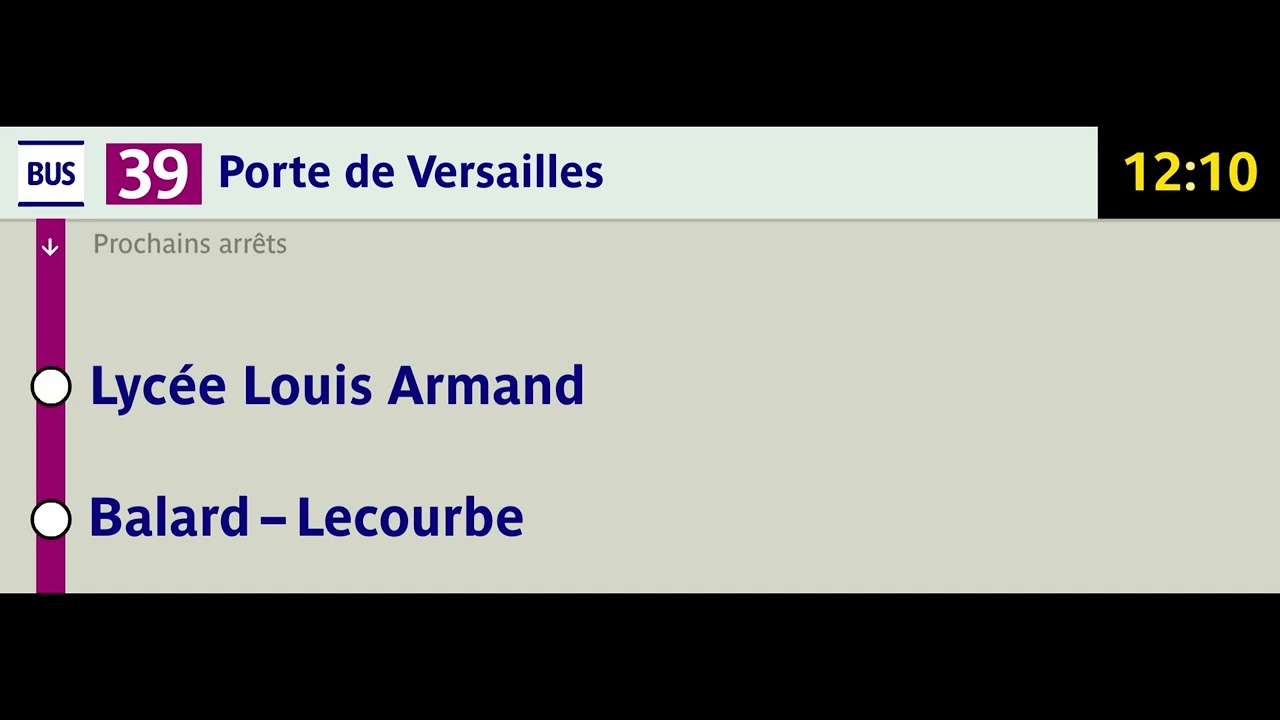 [RATP] Bus 39, direction : Porte de Versailles [Version 2025] - YouTube