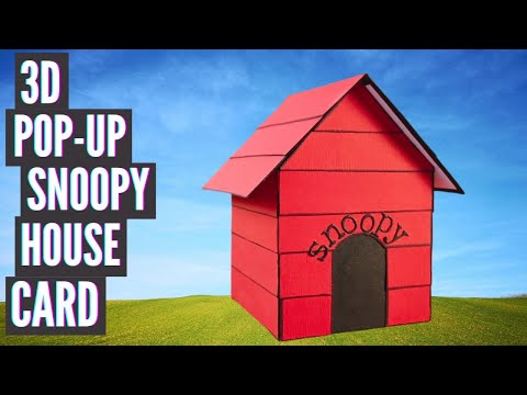3D Snoopy House Card | Handmade Pop-Up Peanuts Craft | Papercraft Tutorial