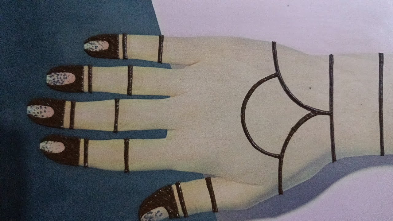 New Simple back hand Mehndi | Easy full hand Mehndi design | Mehendi ki ...