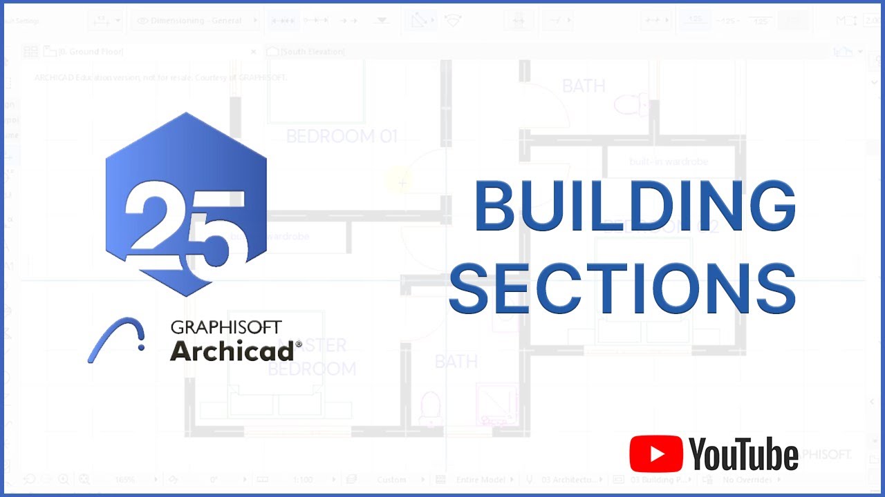 ArchiCAD 25 Basics - Generating and Editing Building Sections - YouTube