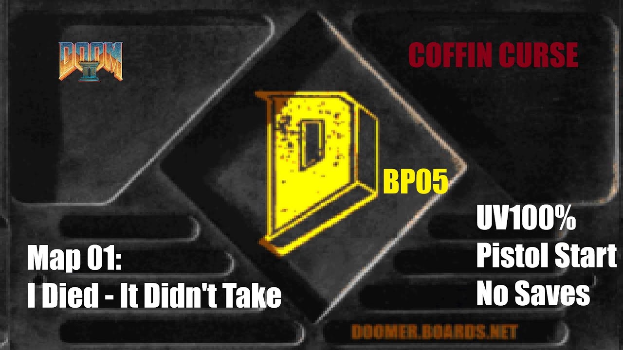 Doom II - DBP05: Coffin Curse, Map 01: I Died, It Didn't Take (UV100 ...