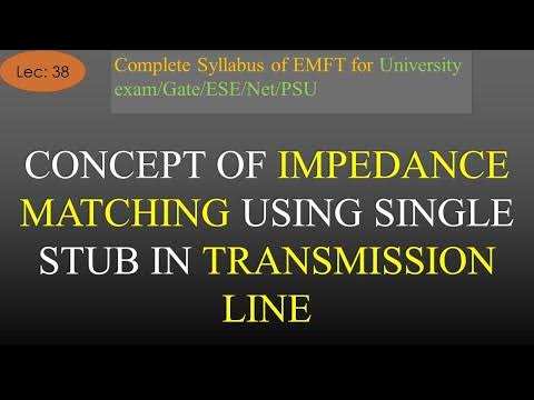 Concept of Impedance Matching using Single Stub in Transmission Line | EMFT | R K Classes | Lec ...