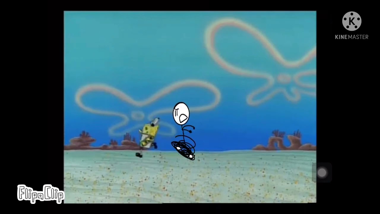 Stickman trying to get spongebobs pizza - YouTube