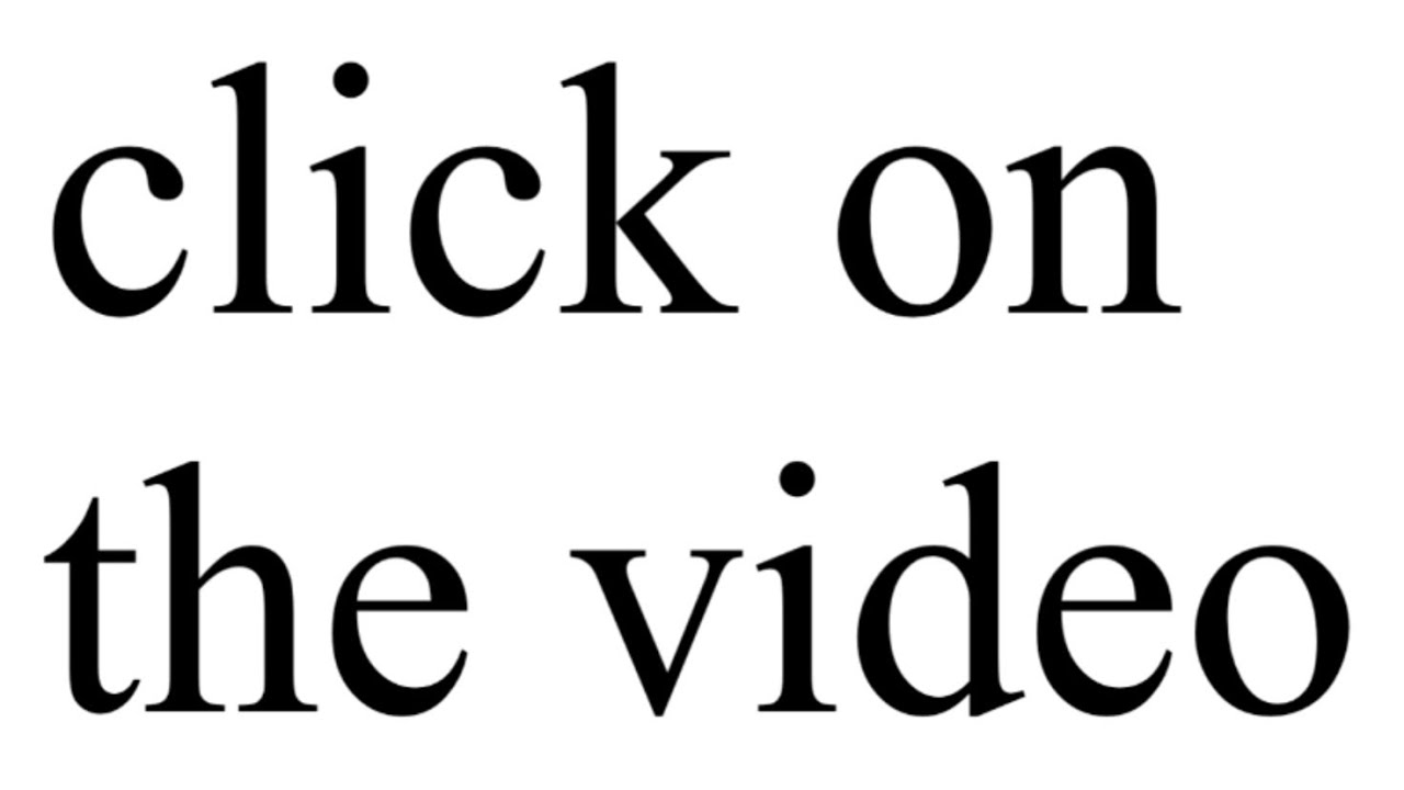Click On This Video... - YouTube