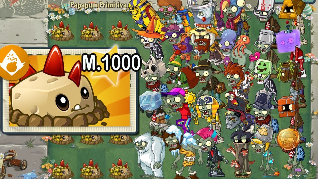 Plants vs Zombies 2 - Alv Super Papapum Primitiva Level 1000 - YouTube