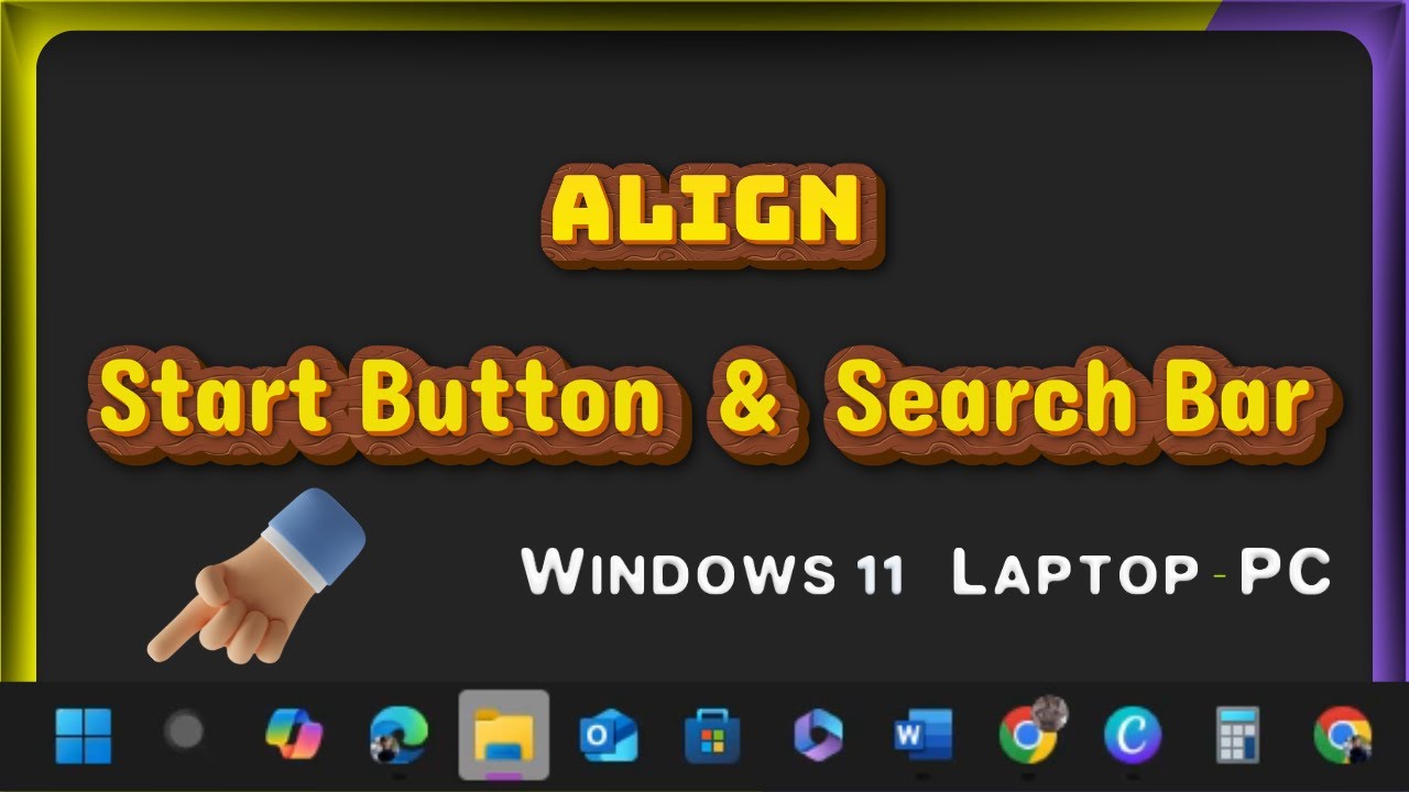 Windows 11 How to Align Start Button & Search Bar to Left or Center on Bottom Taskbar - YouTube