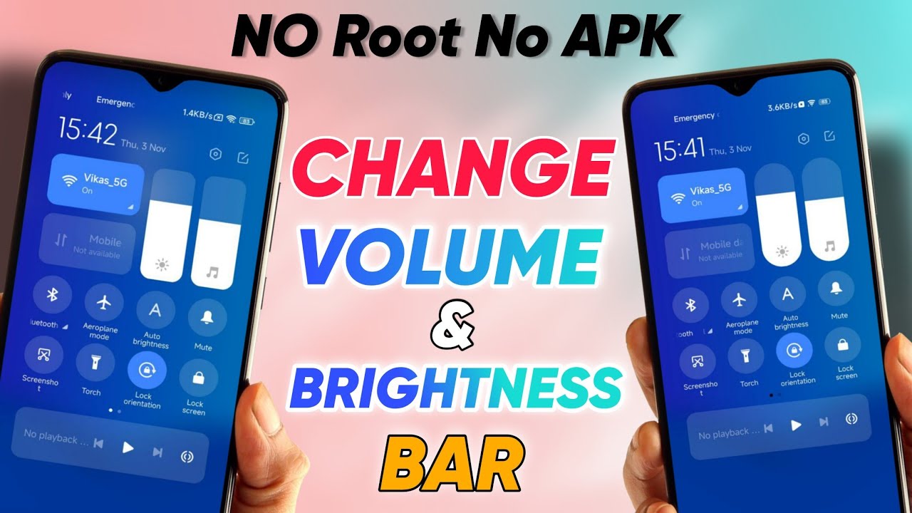 CHANGE MIUI 13 Control Centre VOLUME & BRIGHTNESS BAR ⚡NEW LOOK⚡Round corner Shape 🔥No Root & No ...