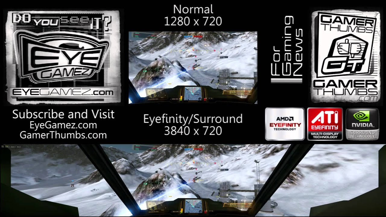 Eyefinity/Surround Mechwarrior Online BETA PC Video Comparison ...