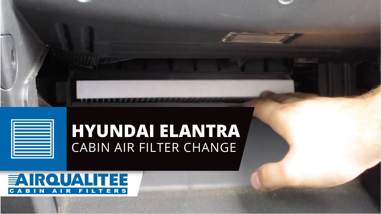 Hyundai Elantra Cabin Air Filter Replacement ( 2009 2010 2011 2012 ) AQ1207 - YouTube