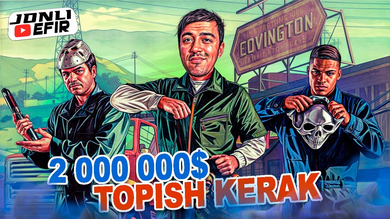 🔴 GTA5 2 000 000$ Topish Kerak | 2-qism 😳🤯 | Jonli Efir Uzbek Tilida ...