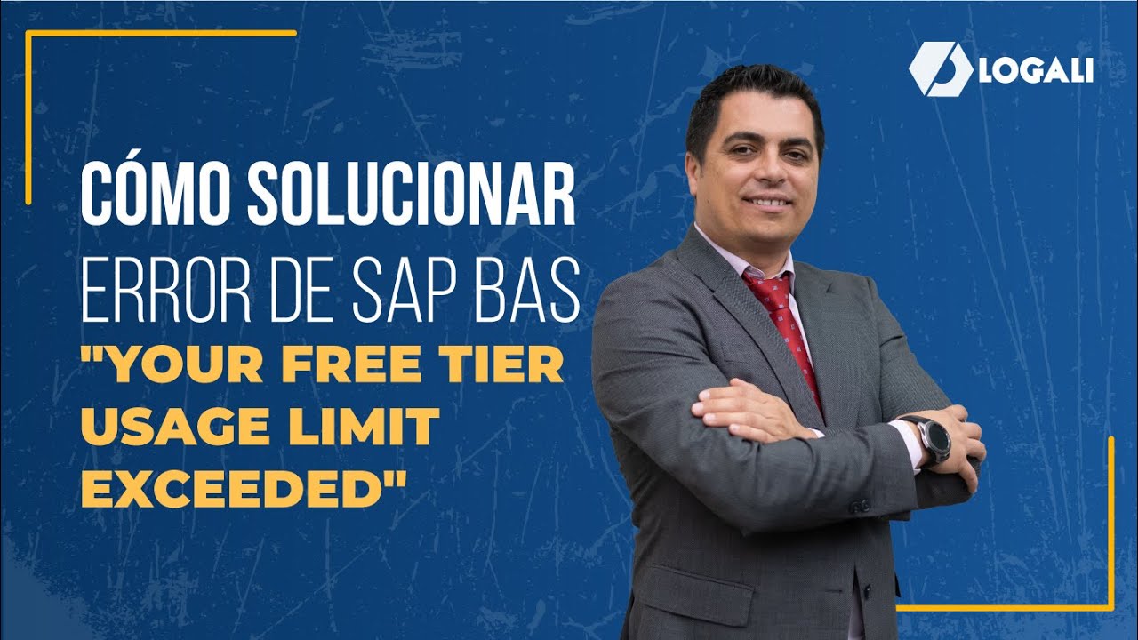 ¿Cómo solucionar el error de SAP BAS: "Your free tier usage limit ...