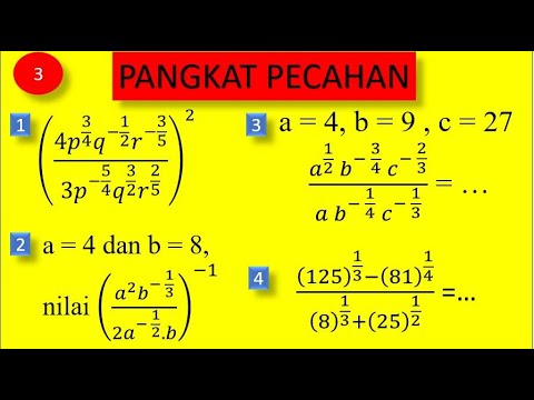 pangkat pecahan atau pangkat rasional - YouTube