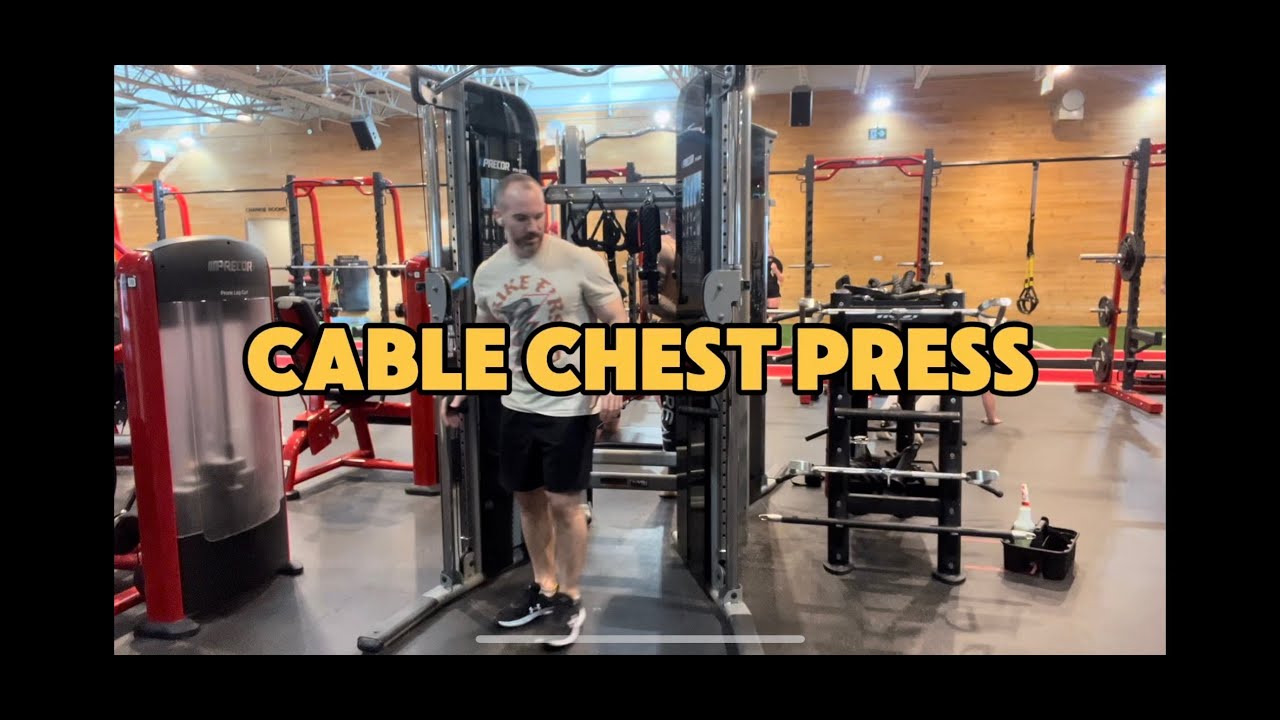 How To Do A Standing Cable Chest Press - YouTube