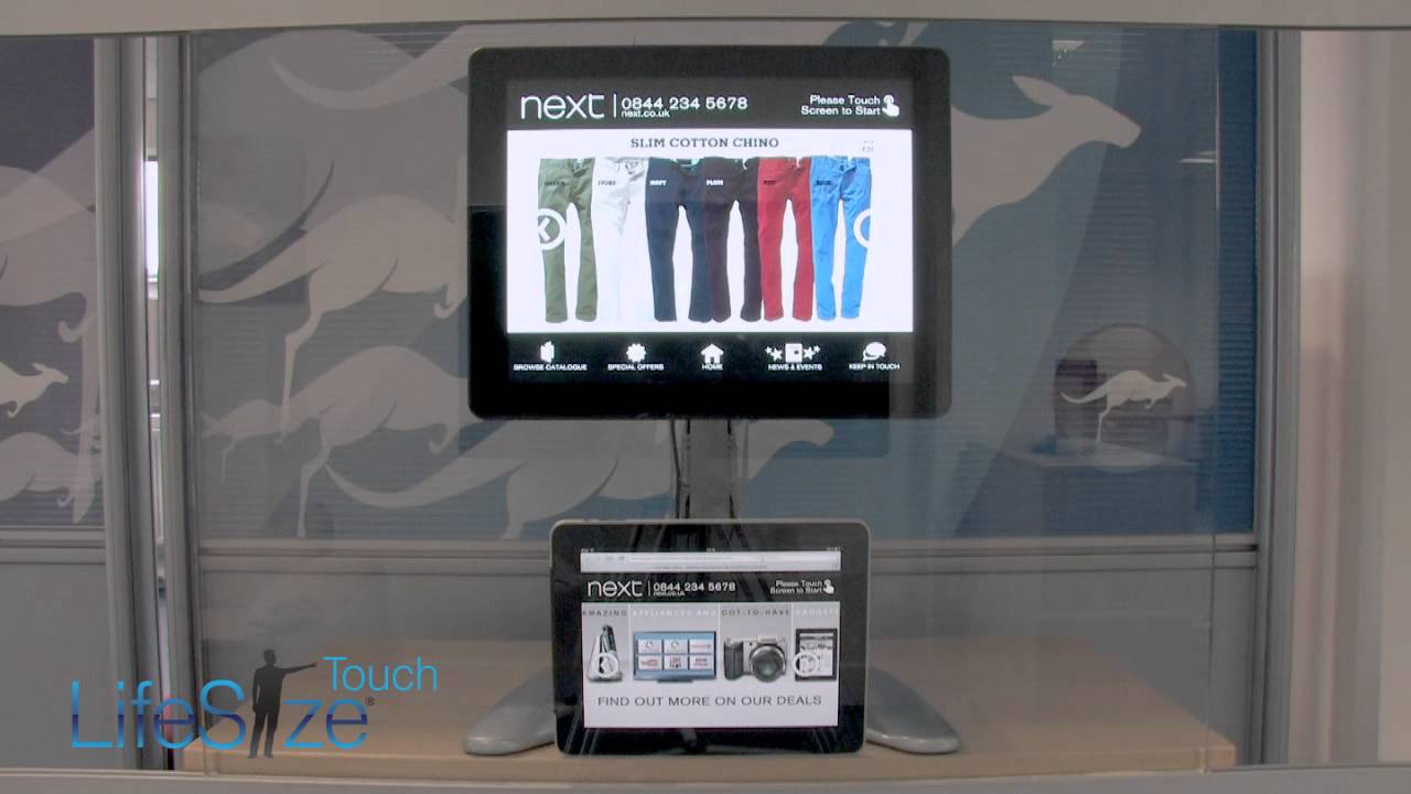 15" Through Glass Touch Screen Display Comparison with iPad - HD - YouTube