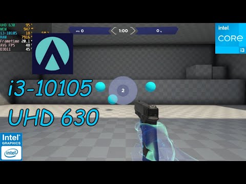 Aim Lab fps test on i3 10105 + UHD 630 - YouTube