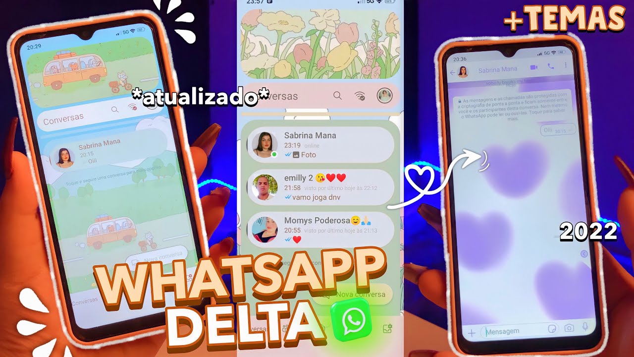 Whatsapp delta atualizado 2022 com todas as funções + TEMAS soft e dark ...