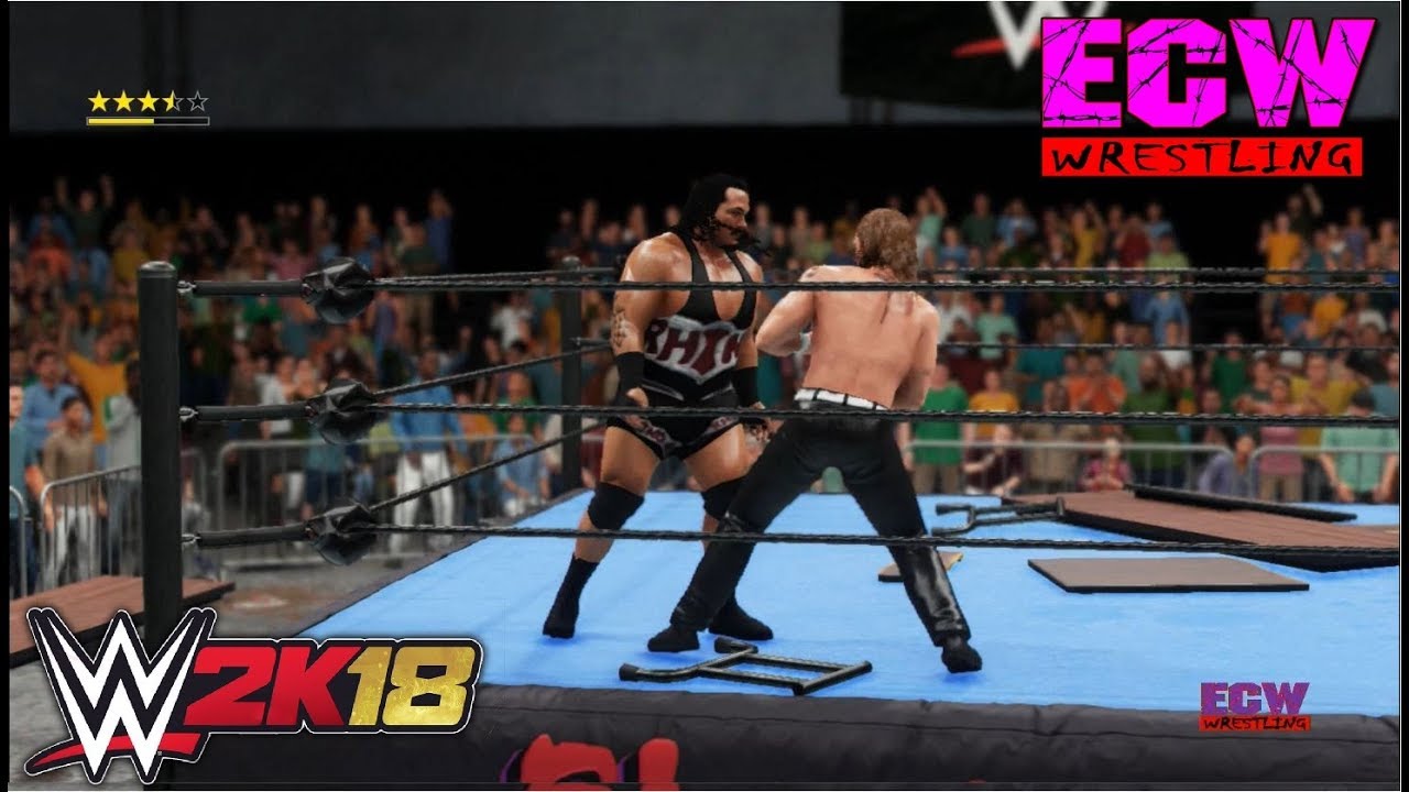 WWE 2K18 - Rhyno vs. Kid Kash: ECW Televison Championship - YouTube