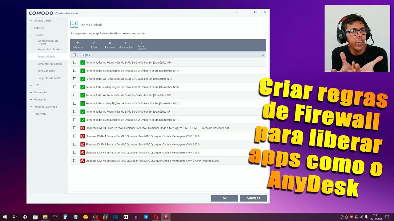 Como Criar e Configurar Regras no Comodo Firewall para Liberar Programas - Tutorial Completo ...