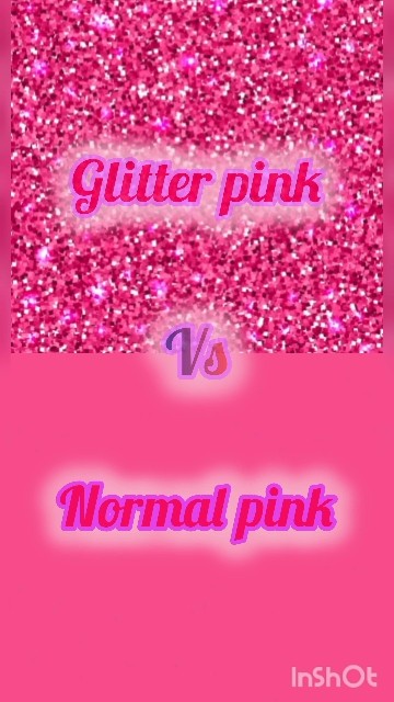 Glitter pink 💖 vs normal pink 💗 # glitter pink # normal pink # trending ...