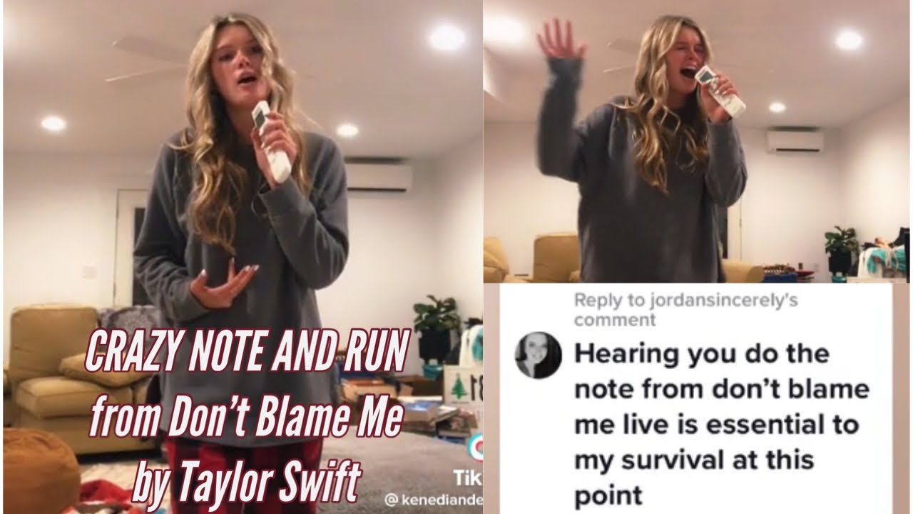 Kenedi Anderson singing CRAZY NOTE AND RUN from “Don’t Blame Me” by Taylor Swift on TikTok - YouTube