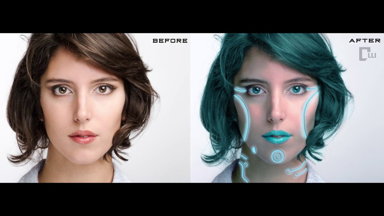 Photoshop tutorial - How to edit a Cool Human Cyborg in Adobe Photoshop ...