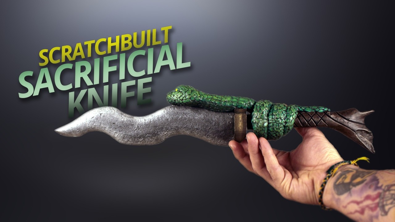 🔪 I made a scratchbuilt sacrificial dagger from stirrers - YouTube